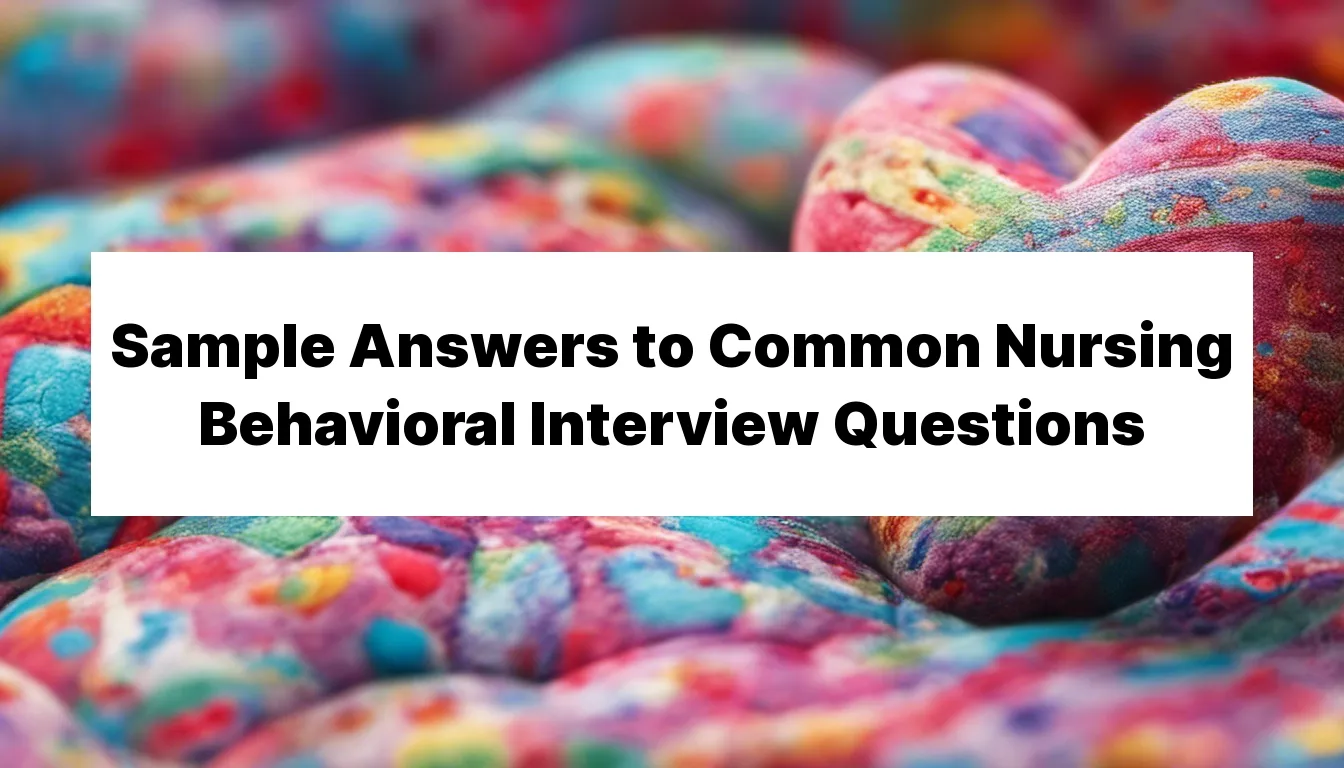 Common Behavioral Nursing Interview Questions And Answers