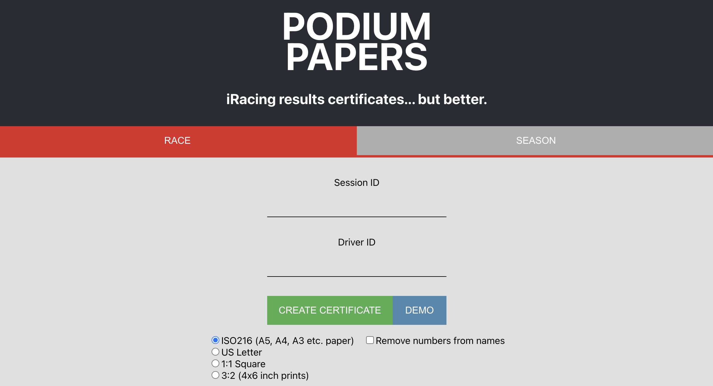A new way to get better iRacing results certificates