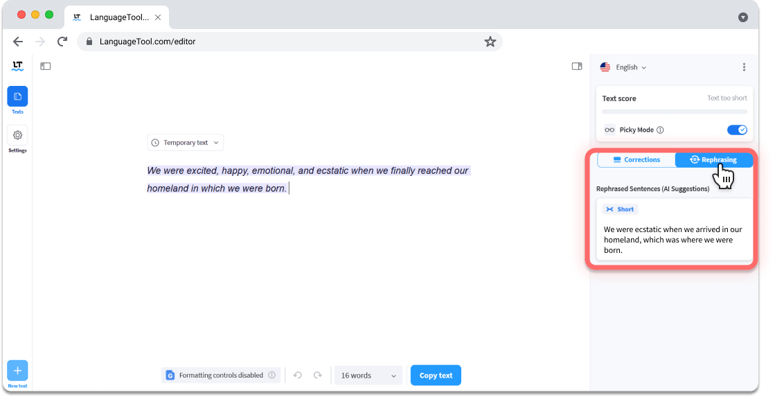 LanguageTool s New Feature Can Paraphrase Your Sentences LanguageTool s New Feature Can Paraphrase Your Sentences
