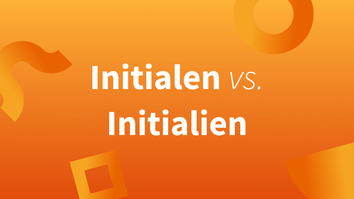 Initialien / Initialen – Wie lautet der Plural korrekt?