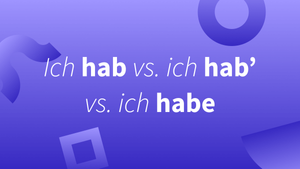 Ich habe, ich hab’, ich hab? Wegfall der ersten Endung