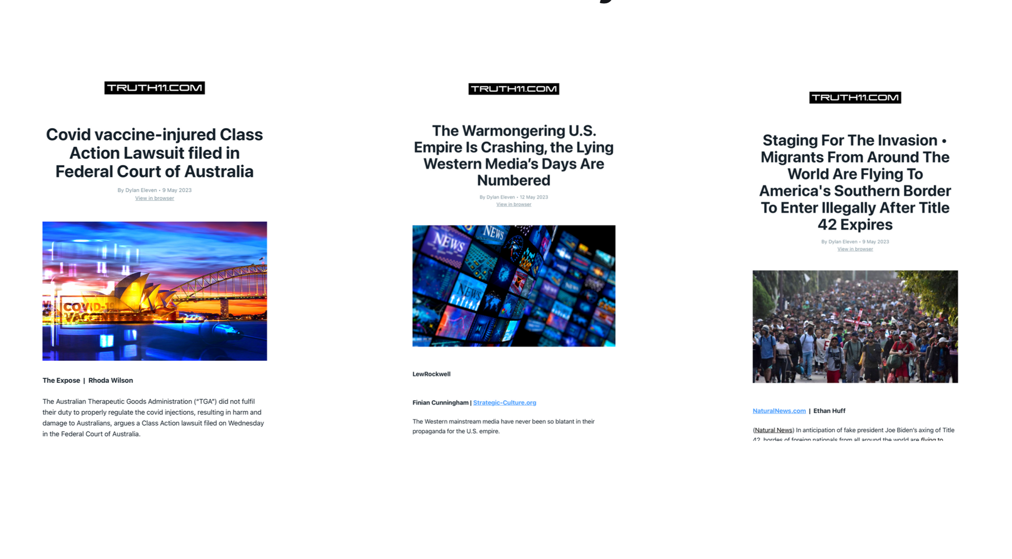 Subscribe To Truth11.com • Receive Articles By Email