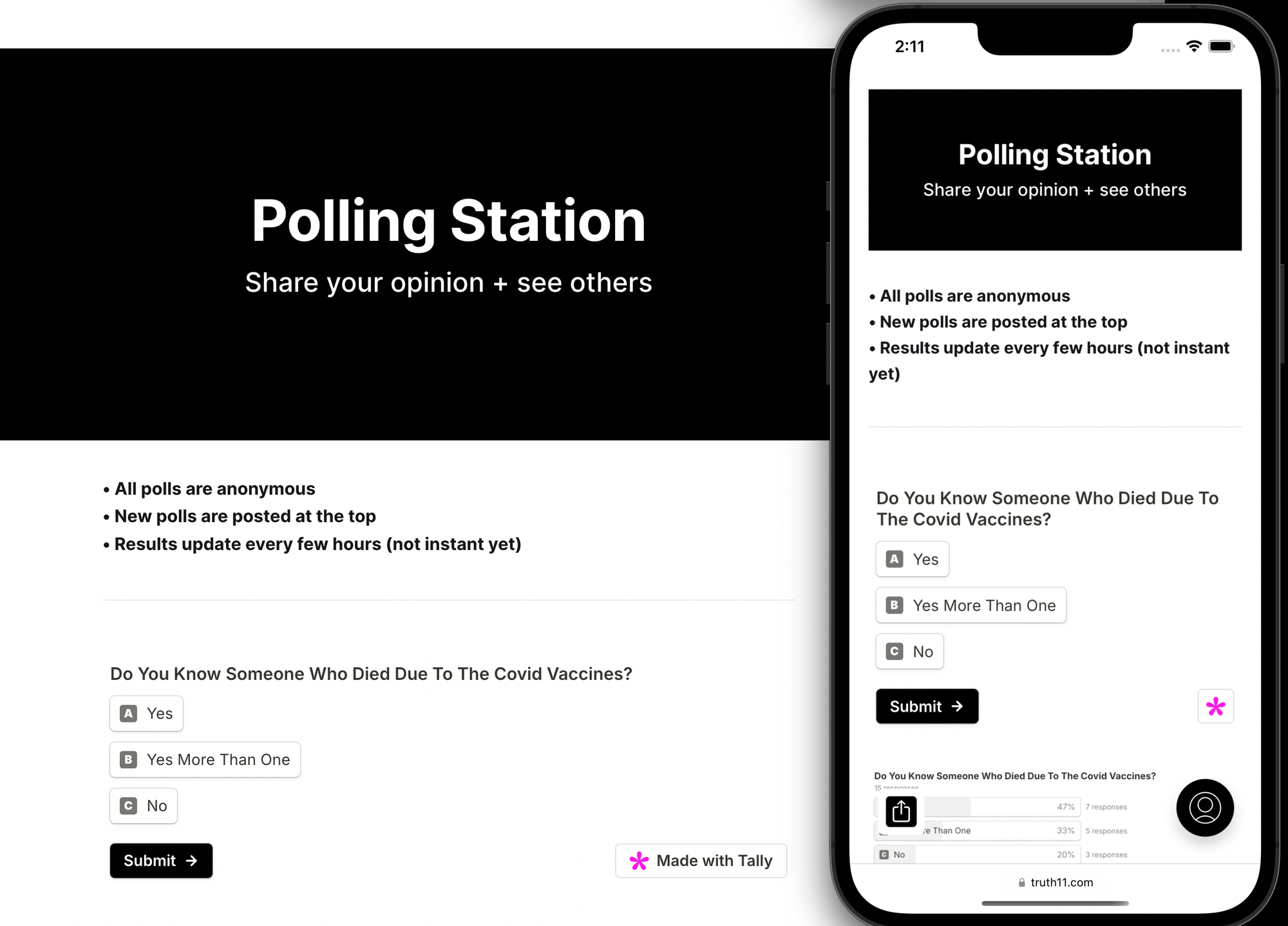 New | Polling Station | Share Your Opinion + See Others | Truth Warrior ...