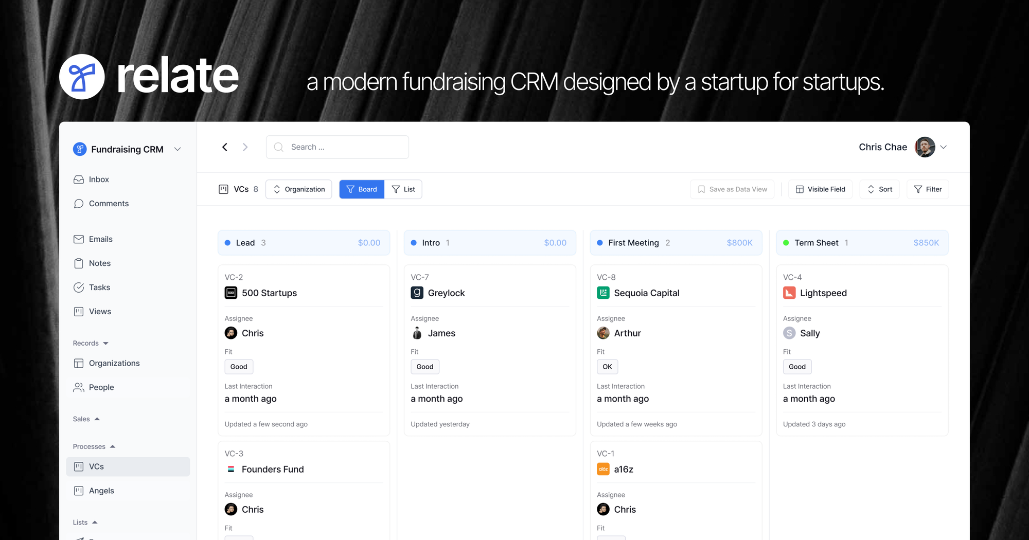 투자 유치/ IR 펀드레이징 CRM by Relate