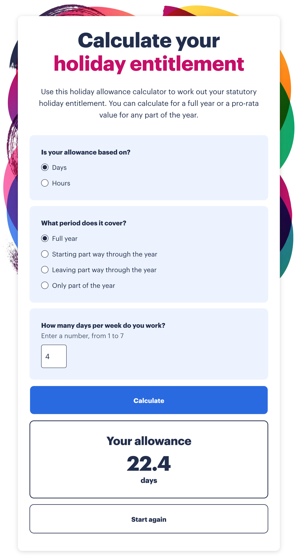 Cheekbone Reshoot Baie Annual Leave Calculator Acoperire Estimat Prezice
